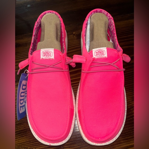 Hey Dude | Shoes | Neon Pink Hey Dude | Poshmark